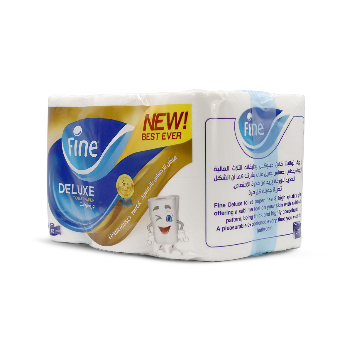Buy Fine Deluxe Toilet Paper 140 Sheets 3 Ply (12 rolls) | Colief Singapore