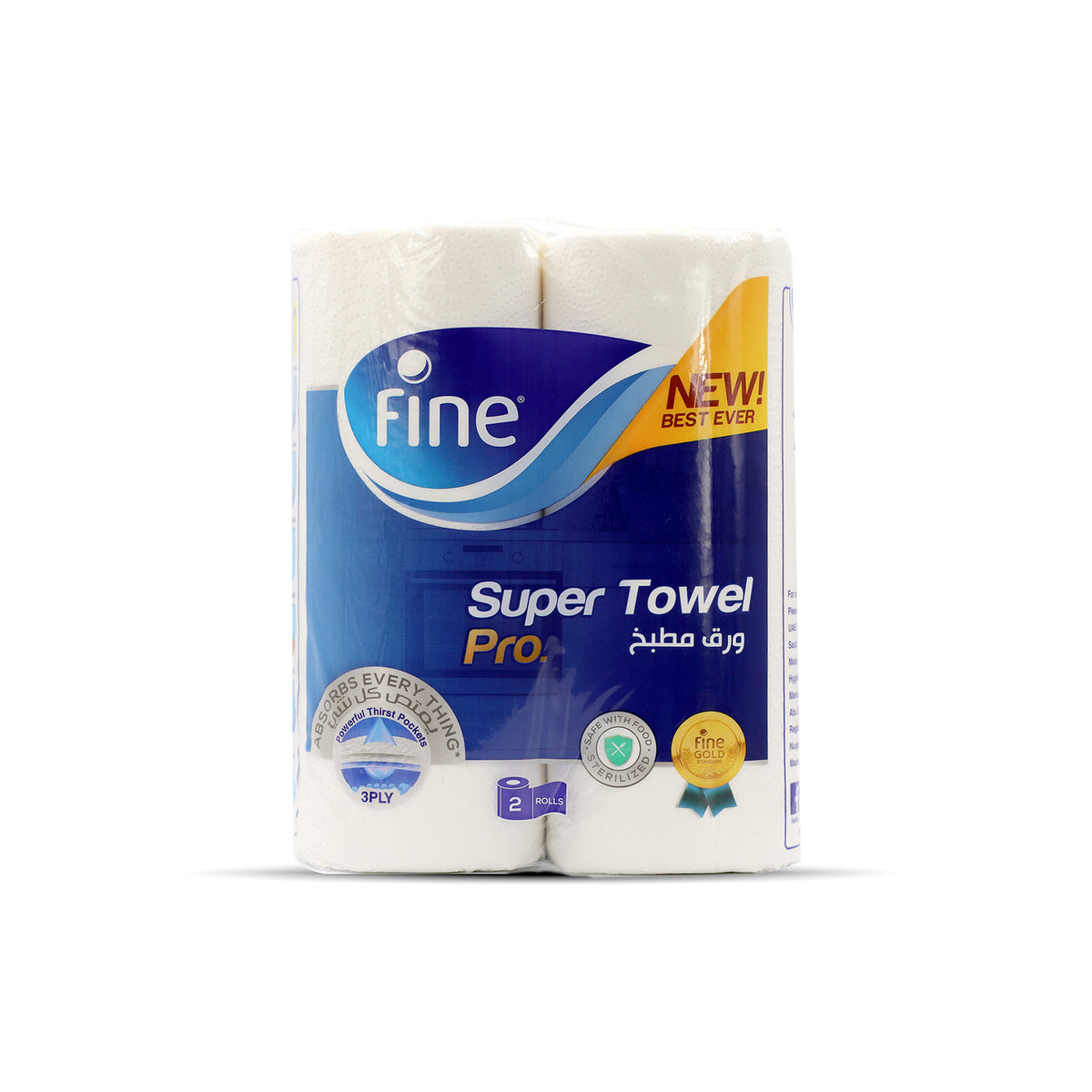 Buy Fine Kitchen Towel 60 Sheets 3Ply (2 rolls) | Colief Singapore